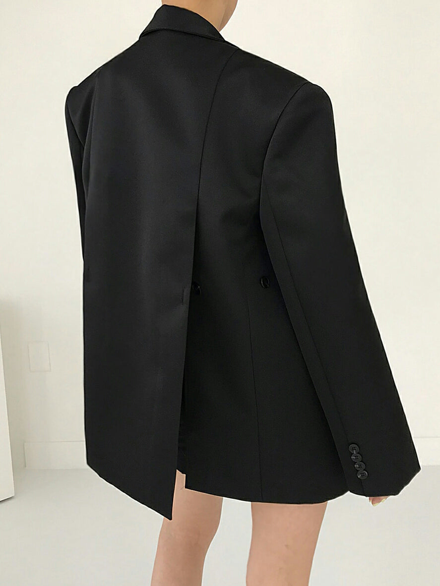 Black Double Slit Multi Style Hourglass Blazer – Marble Hive